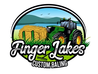 Finger Lakes Custom Baling Logo Design - 48hourslogo