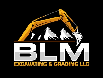 BLM Excavating & Grading LLC Logo Design - 48hourslogo