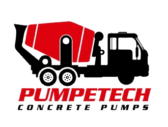PUMPTECH CONCRETE PUMPS Logo Design - 48hourslogo