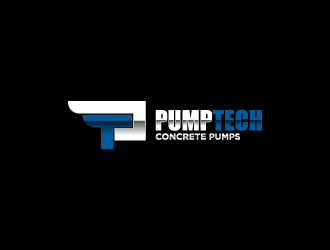 PUMPTECH CONCRETE PUMPS Logo Design - 48hourslogo