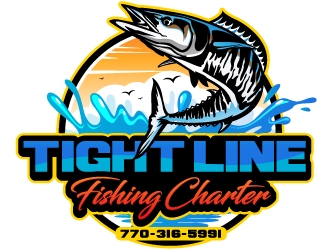 Tight Line Fishing Charter Logo Design - 48hourslogo