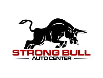 Strong Bull Auto Center Logo Design - 48hourslogo