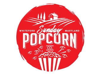 Sunday Popcorn Co. Logo Design - 48hourslogo