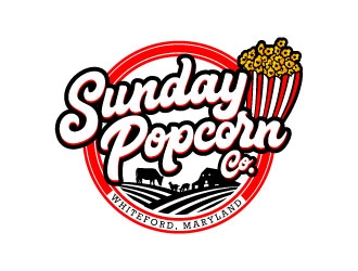 Sunday Popcorn Co. Logo Design - 48hourslogo