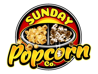 Sunday Popcorn Co. Logo Design - 48hourslogo