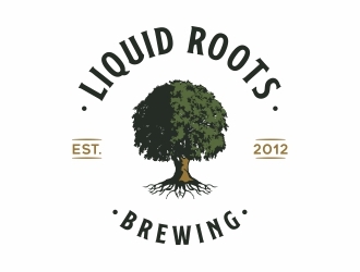 Liquid Roots Brewing Logo Design - 48hourslogo