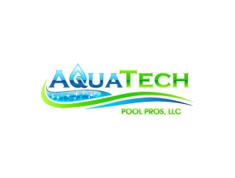 Aqua Tech Pool Pros, LLC Logo Design - 48hourslogo