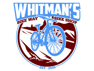 Whitmans Bike Way Bike Shop Logo Design - 48hourslogo