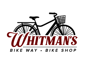 Whitmans Bike Way Bike Shop Logo Design - 48hourslogo