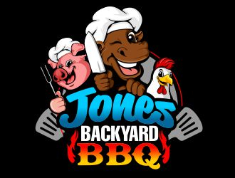 Jones backyard BBQ Logo Design - 48hourslogo