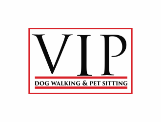 VIP Dog Walking & Pet Sitting / VIP Mobile Dog Grooming Logo Design ...
