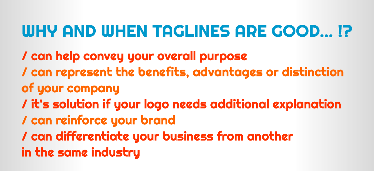Should Your Logo Design Include a Tagline? – 48hourslogo Blog